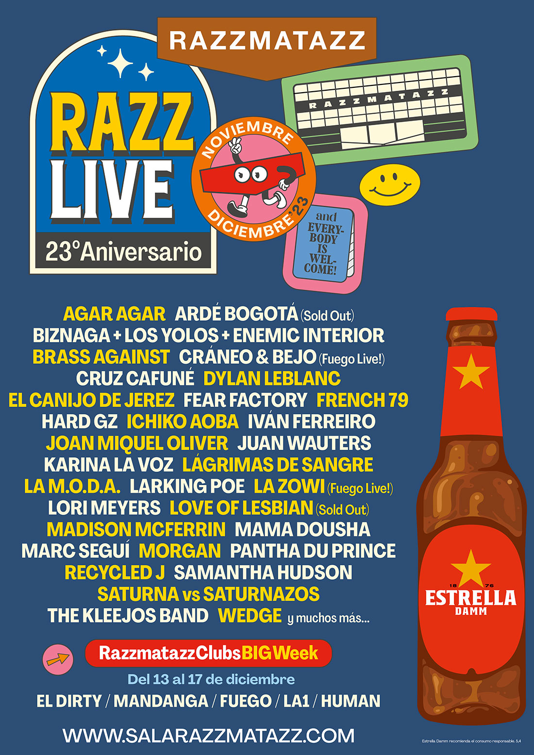6 conciertos para celebrar el 23 aniversario de Razzmatazz - Shangay